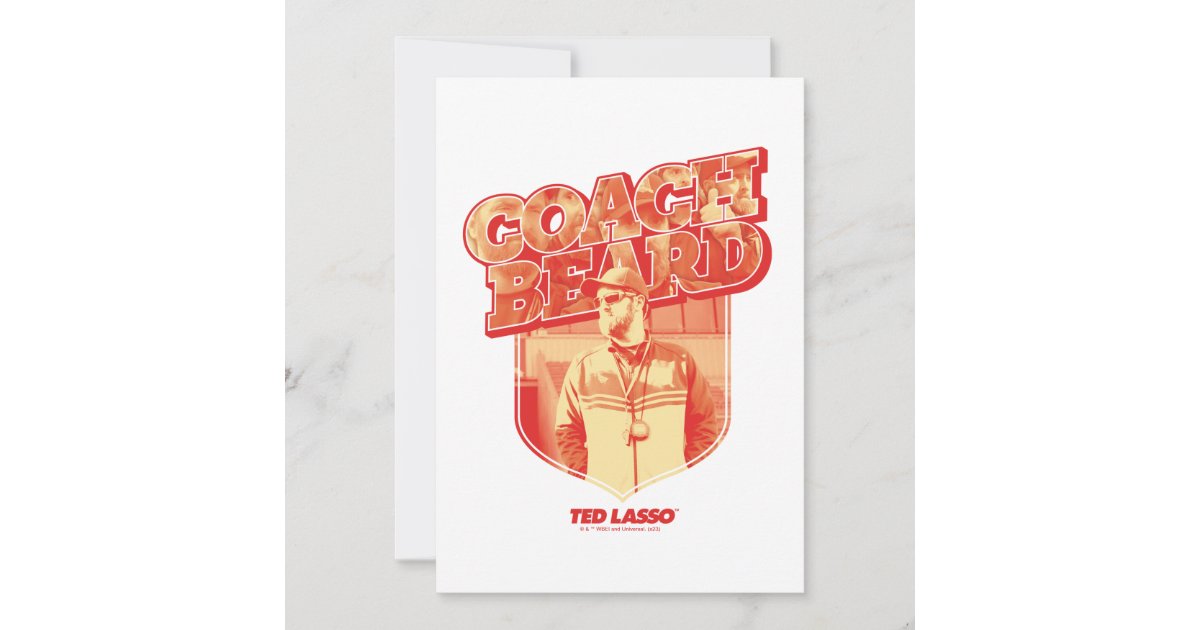 Ted Lasso | Coach Beard Badge Note Card | Zazzle