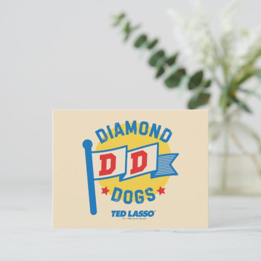 Ted Lasso | Diamond Dogs Pennant Graphic Postcard | Zazzle