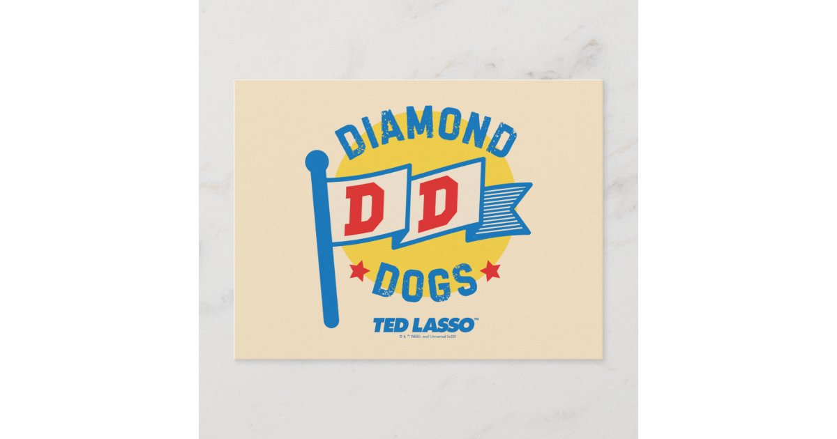 Ted Lasso | Diamond Dogs Pennant Graphic Postcard | Zazzle