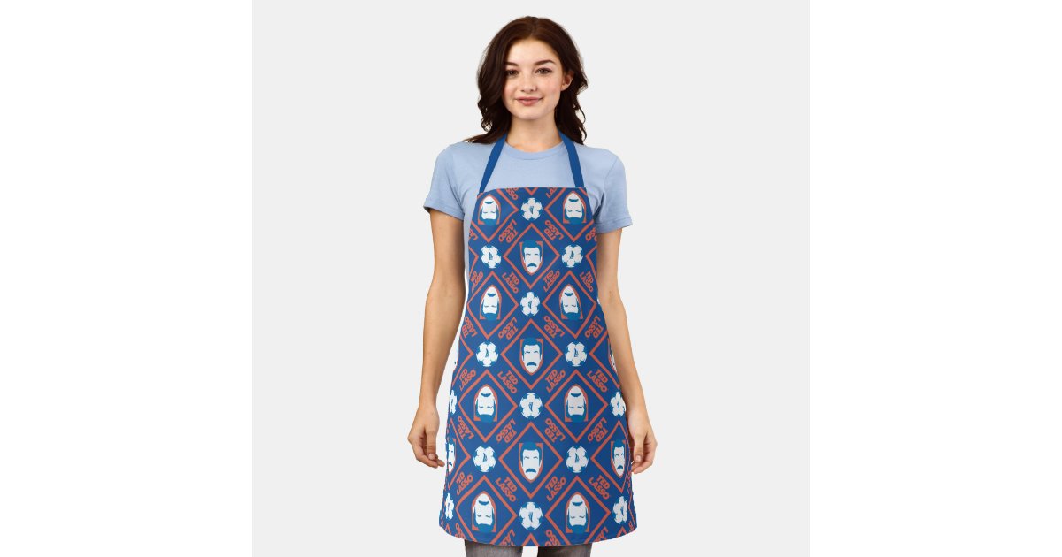 Ted Lasso | Face and Ball Diamond Pattern Apron | Zazzle