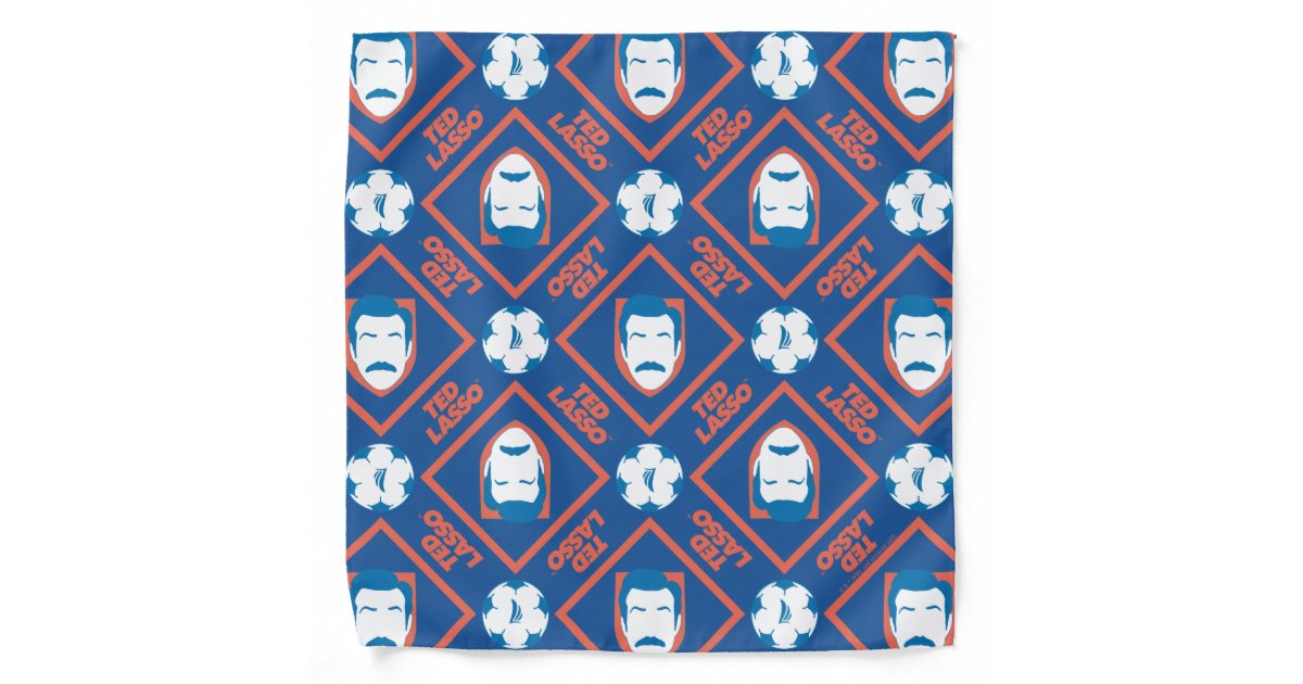 Ted Lasso | Face and Ball Diamond Pattern Bandana | Zazzle