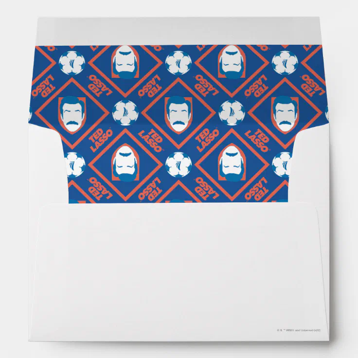 Ted Lasso | Face and Ball Diamond Pattern Envelope | Zazzle