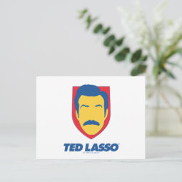 Ted Lasso | Face Icon Postcard | Zazzle