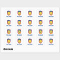 Ted Lasso | Face Icon Square Sticker | Zazzle