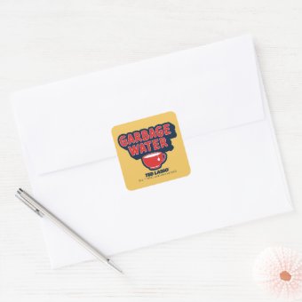 Ted Lasso | Garbage Water Tea Graphic Square Sticker | Zazzle
