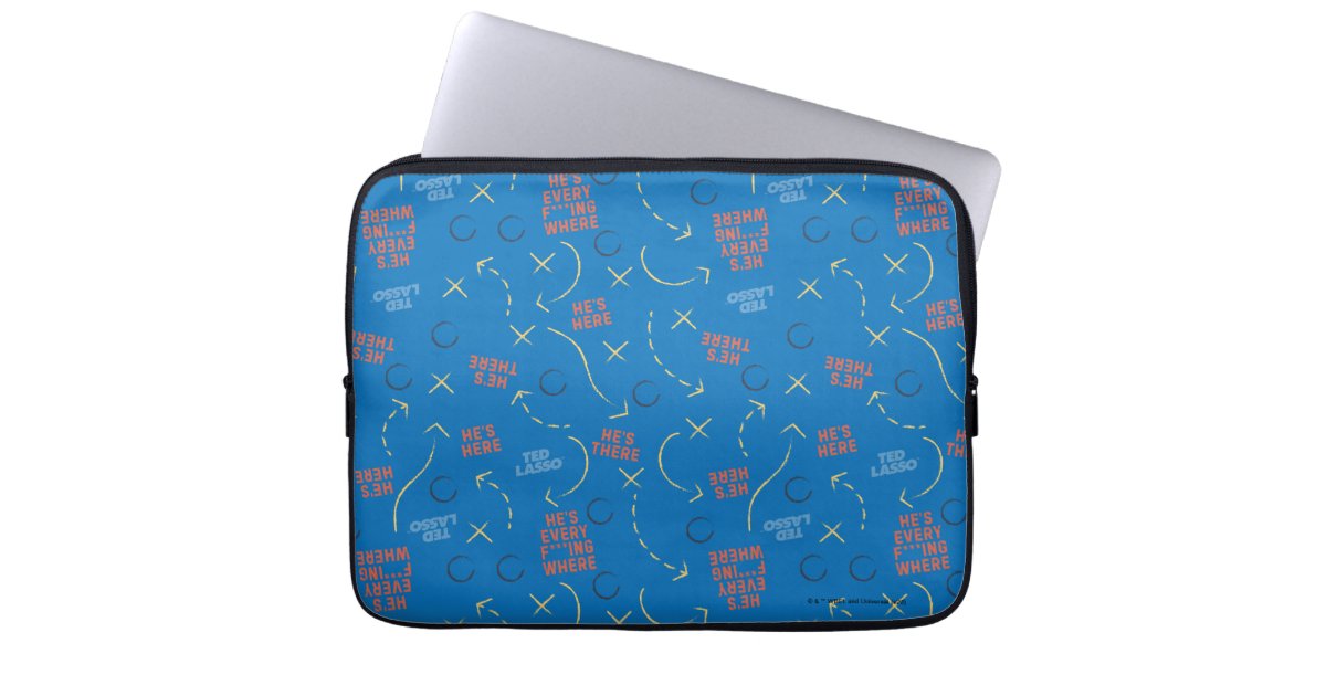 Ted Lasso | He's Here He's There Playbook Pattern Laptop Sleeve | Zazzle