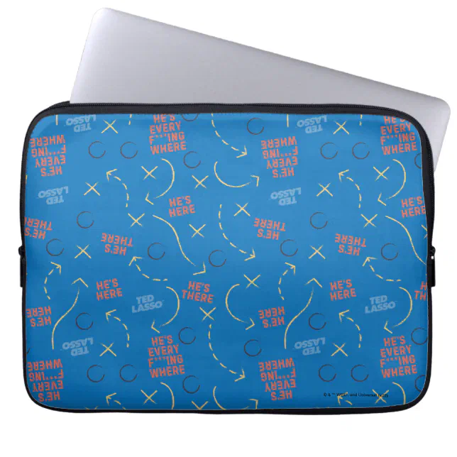 Ted Lasso | He's Here He's There Playbook Pattern Laptop Sleeve | Zazzle Ted Lasso | He's Here He's There Playbook Pattern Laptop Sleeve | Zazzle