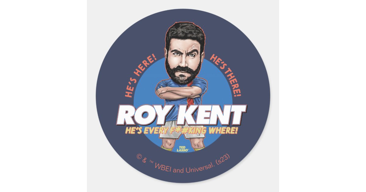 Ted Lasso | Roy Kent Bobblehead Classic Round Sticker | Zazzle