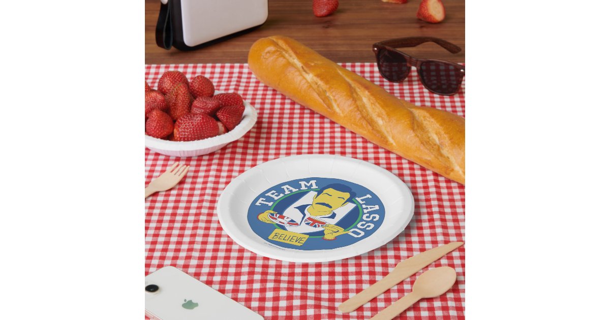 Ted Lasso | Team Lasso - Believe Paper Plates | Zazzle