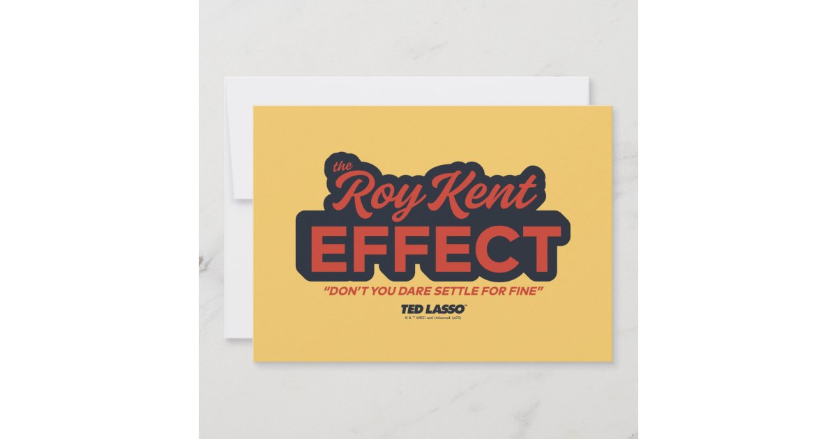 Ted Lasso | The Roy Kent Effect Typography Graphic Note Card | Zazzle