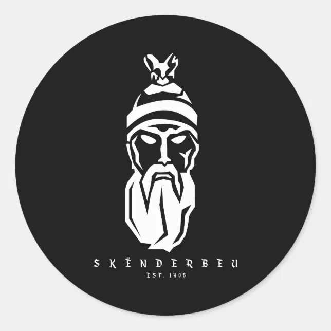 Ted Skenderbeu Grey Small Classic Round Sticker | Zazzle