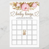 Teddy Bear Baby Bear Baby Shower Bingo Game | Zazzle