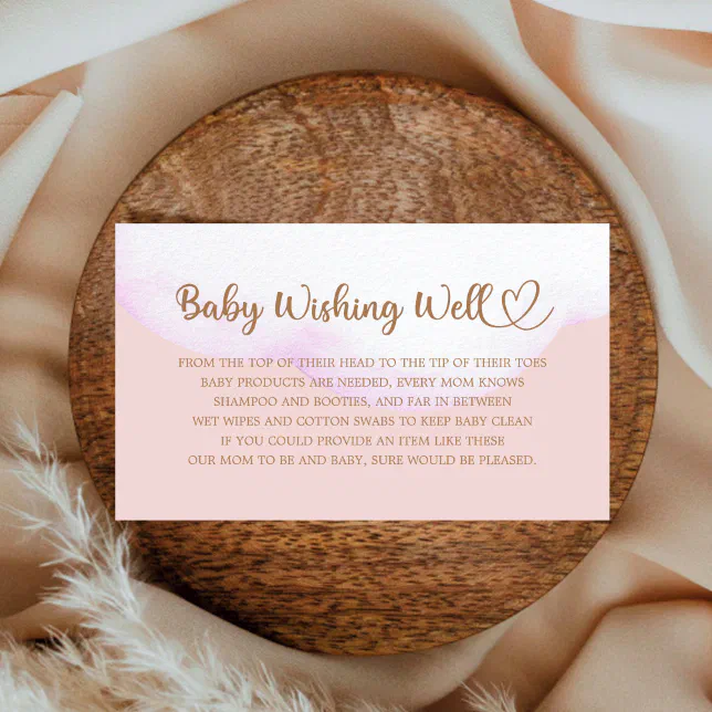 Teddy Bear, Baby Bear, Baby Shower, Wishing Well, Enclosure Card | Zazzle