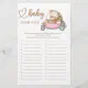 Teddy Bear Baby Shower Baby Name Race Game | Zazzle