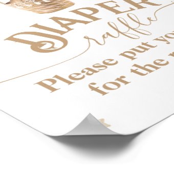 Teddy Bear Balloon Baby Shower diaper raffle Poster | Zazzle