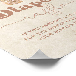 Teddy Bear Balloon Diaper Raffle Poster | Zazzle