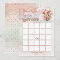 Teddy Bear Balloons Pink Girl Baby Shower Bingo Invitation | Zazzle