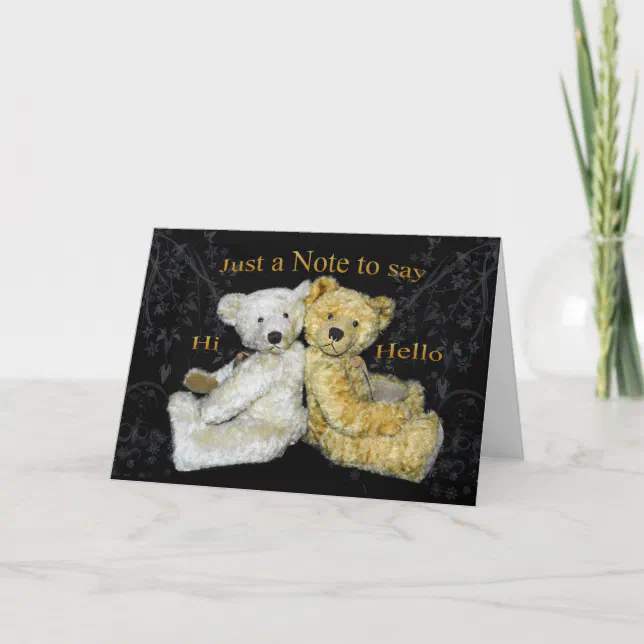 Teddy Bear Blank Note Card | Zazzle