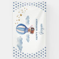 Teddy Bear Blue 1st Happy Birthday Banner | Zazzle