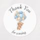 Teddy Bear Blue Balloons Baby Shower Thank You Lab Labels | Zazzle