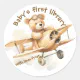 Teddy Bear Bookplate Baby Shower Book Label | Zazzle