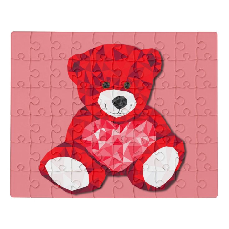 Teddy Bear child puzzle. 60 pieces/matching tin. Jigsaw Puzzle | Zazzle