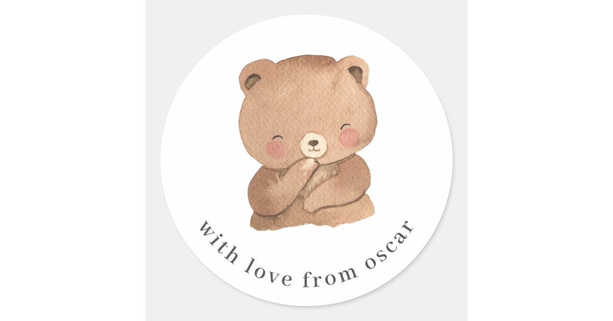 Teddy Bear Classic Round Sticker | Zazzle