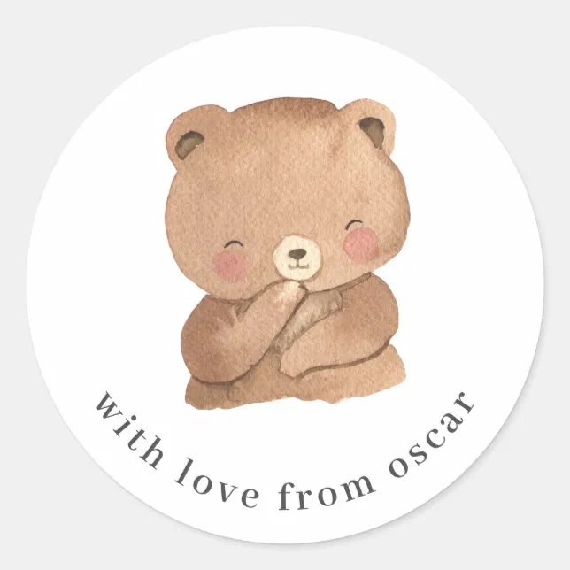 Teddy Bear Classic Round Sticker | Zazzle