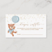Teddy Bear Diaper Raffle Ticket Enclosure Card | Zazzle