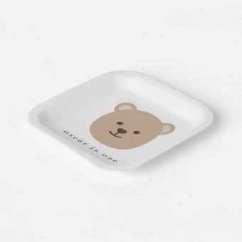 Teddy Bear Face - Paper Napkin Paper Plates | Zazzle