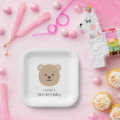 Teddy Bear Face Paper Plates | Zazzle