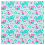 Pink Teddy Bears Fabric | Zazzle