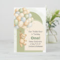 Teddy Bear First Birthday Invitation | Zazzle