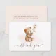 Teddy Bear gender neutral thank you card | Zazzle