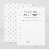 Teddy Bear Guess the Sweet Mess Game Card | Zazzle