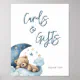 Teddy Bear Moon Baby Shower Cards & Gifts Poster | Zazzle