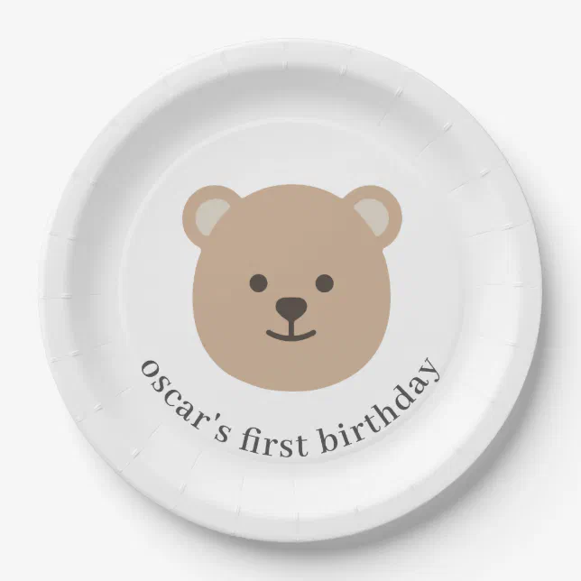 Teddy Bear Paper Plates | Zazzle