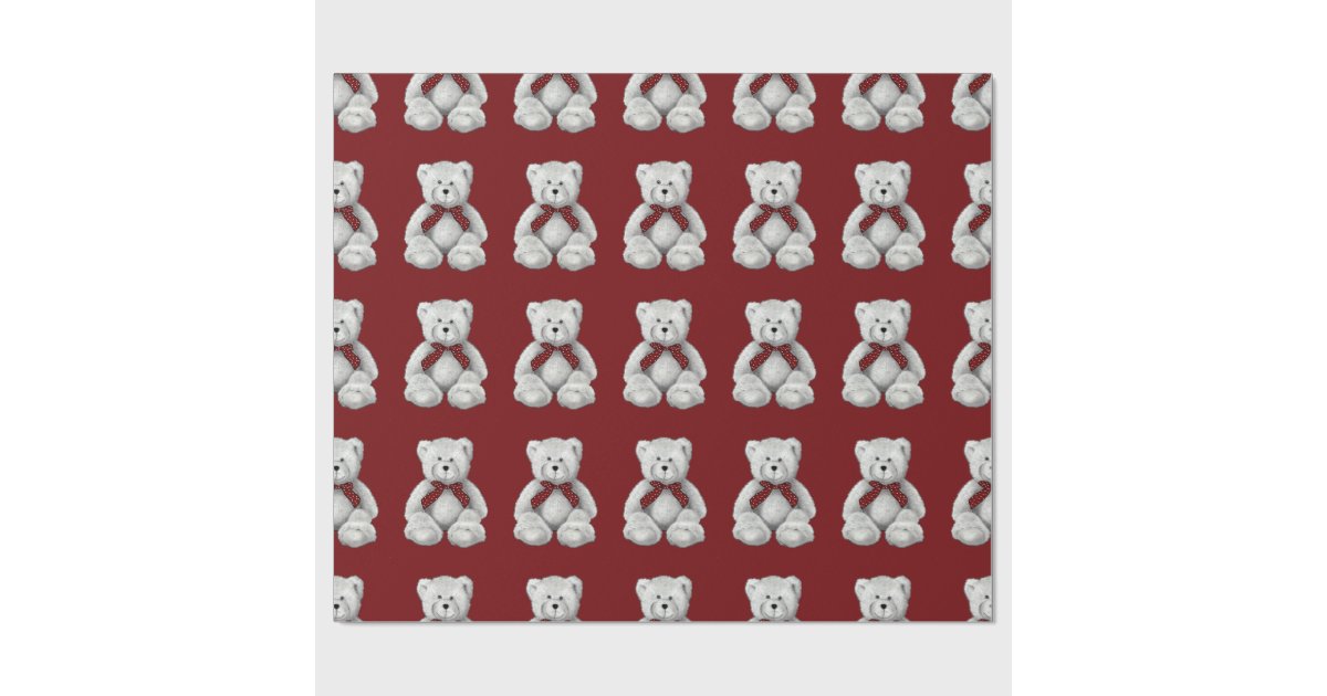 Teddy Bear Pattern, Pencil Drawing, Bear Wrapping Paper | Zazzle