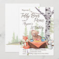 Teddy bear picnic woodlands animals birthday party invitation | Zazzle