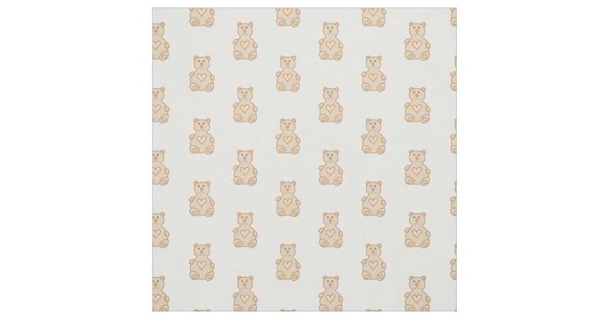 Teddy Bear Prints Fabric | Zazzle