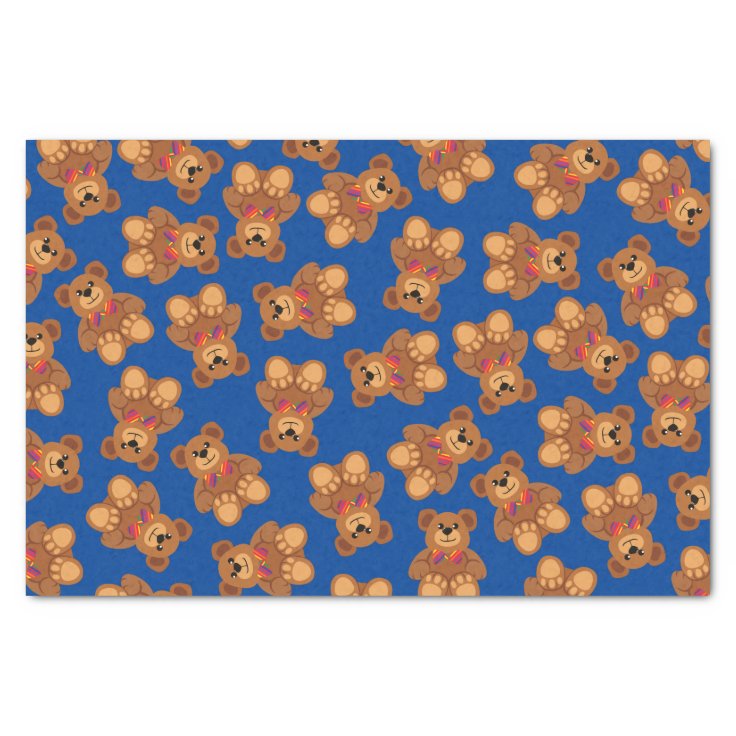 Teddy Bear Rainbow Cute 1st Birthday Party Tissue Paper | Zazzle