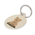Teddy Bear Tan Personalized Pet ID Tag | Zazzle