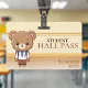 Teddy Bear Teacher School Classroom Hall Pass Badge | Zazzle