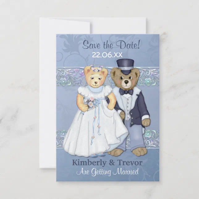 Teddy Bear Wedding Save The Date Invitation | Zazzle