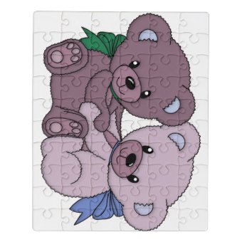 Teddy Bears child puzzle. 60 pieces/matching tin. Jigsaw Puzzle | Zazzle