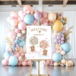 Teddy Bears Gender Reveal Welcome Sign | Zazzle
