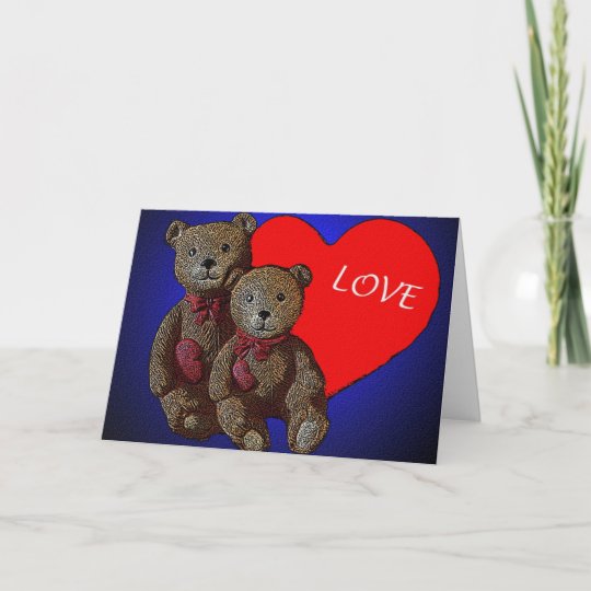 Teddy Bears Valentine's Day Card | Zazzle.com