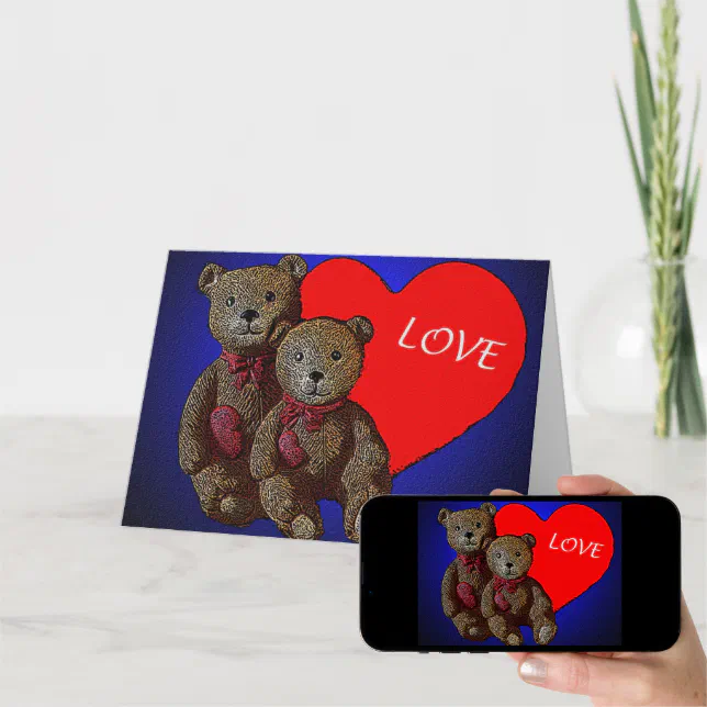 Teddy Bears Valentine's Day Card | Zazzle