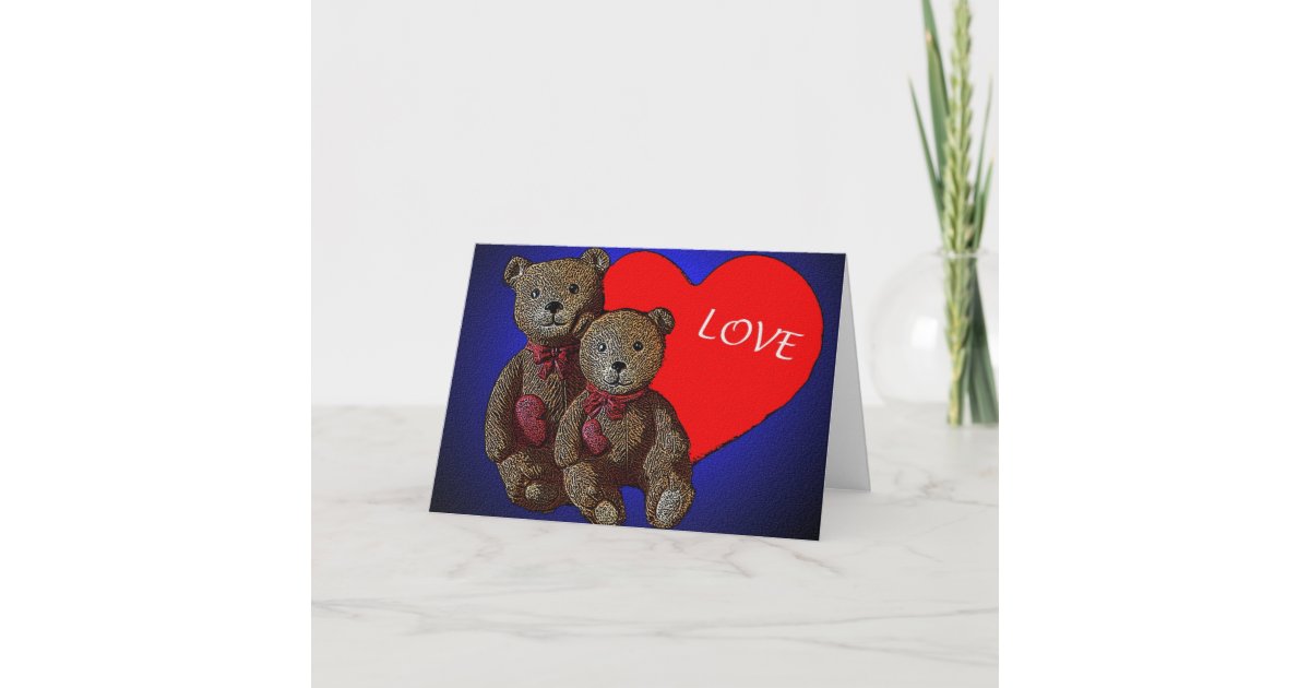 Teddy Bears Valentine's Day Card | Zazzle