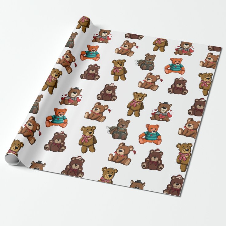 Teddy Bears Wrapping Paper | Zazzle